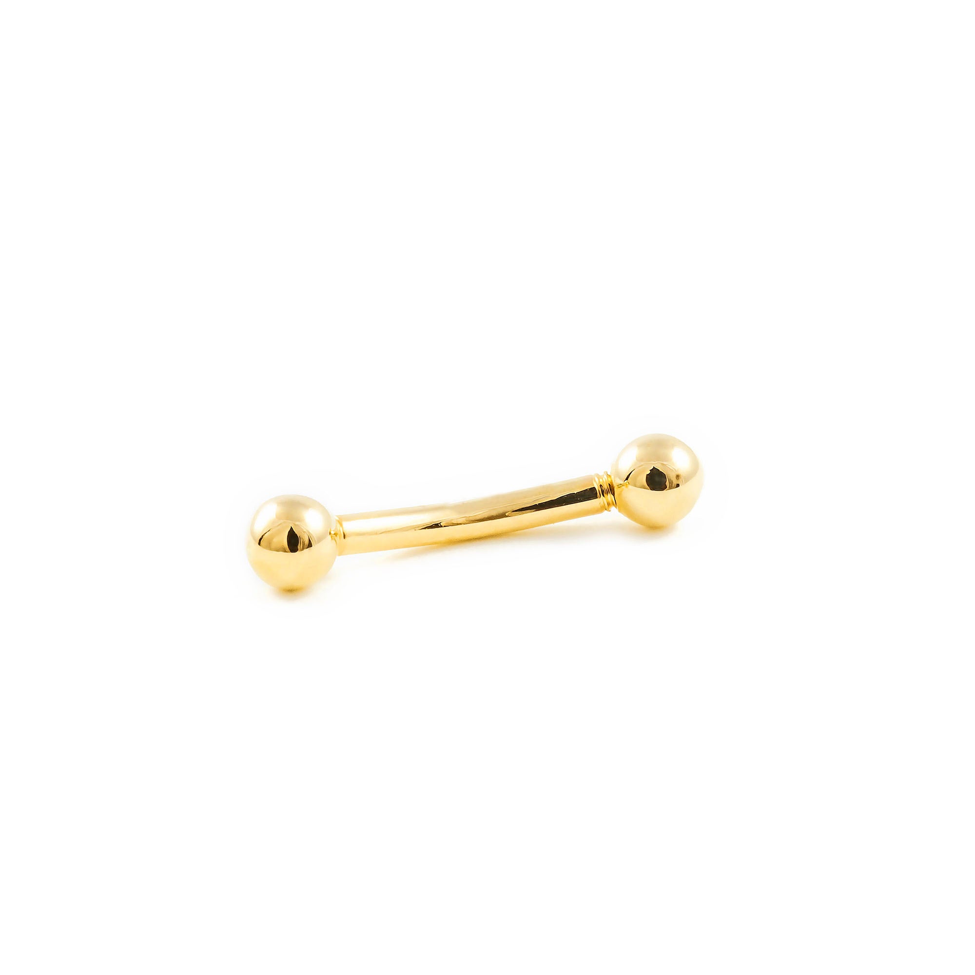 Piercing en Or Jaune 18K Sourcil Boule 3 mm Brillant – Mondepetit