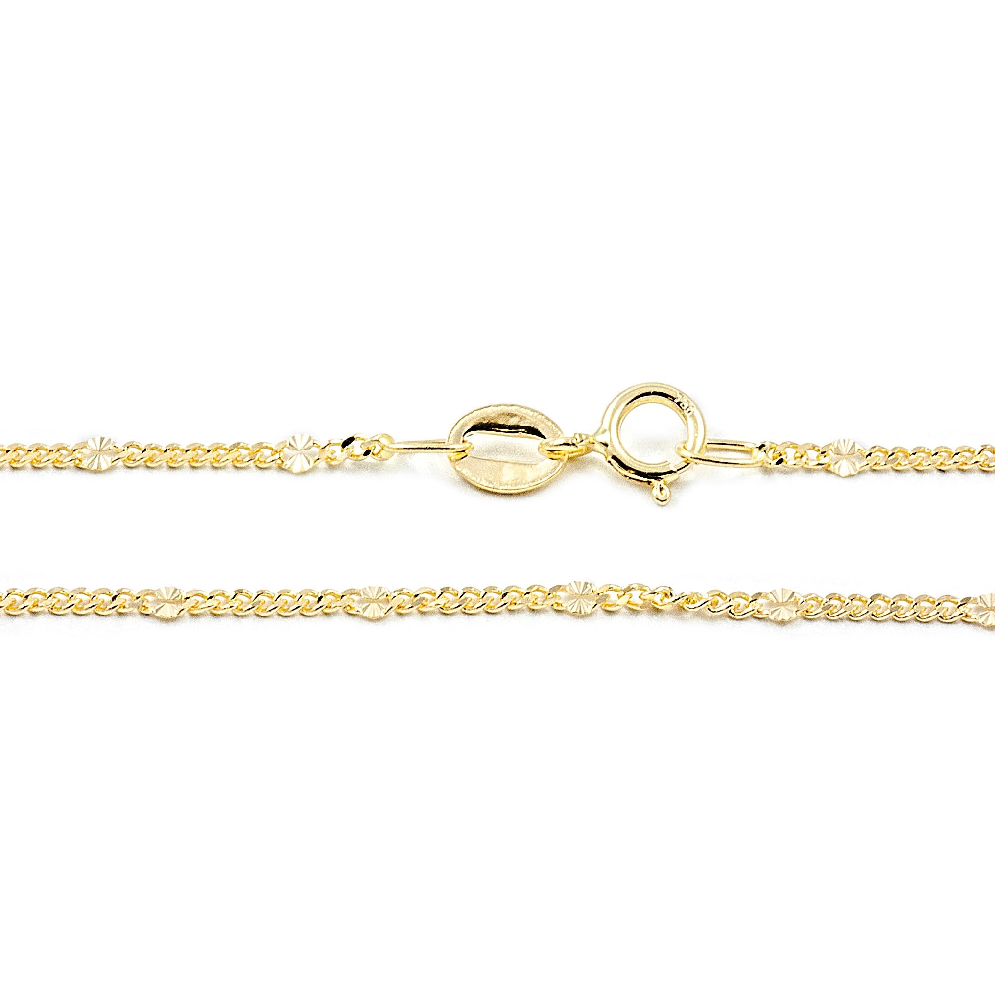 Chaine Collier femme Brillant Or Jaune 18 Carats epaisseur 1 mm ...